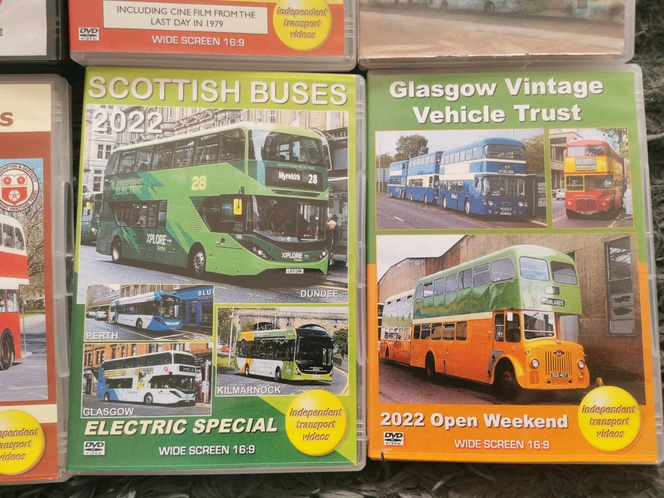 8 bus DVDs London Bob Hodges electric buses rt farewell Scottish ...