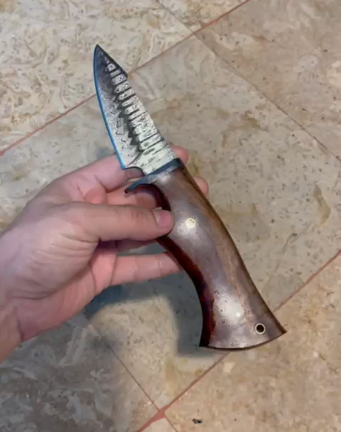 BEAUTIFUL 9 INCHES HUNTING KNIFE BEST FOR CAMPING WITH LEATHER SHEATH ...