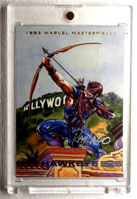 1993 Marvel Masterpieces Trading Card 70 HAWKEYE. ARTIST SIGNATURE RAY ...