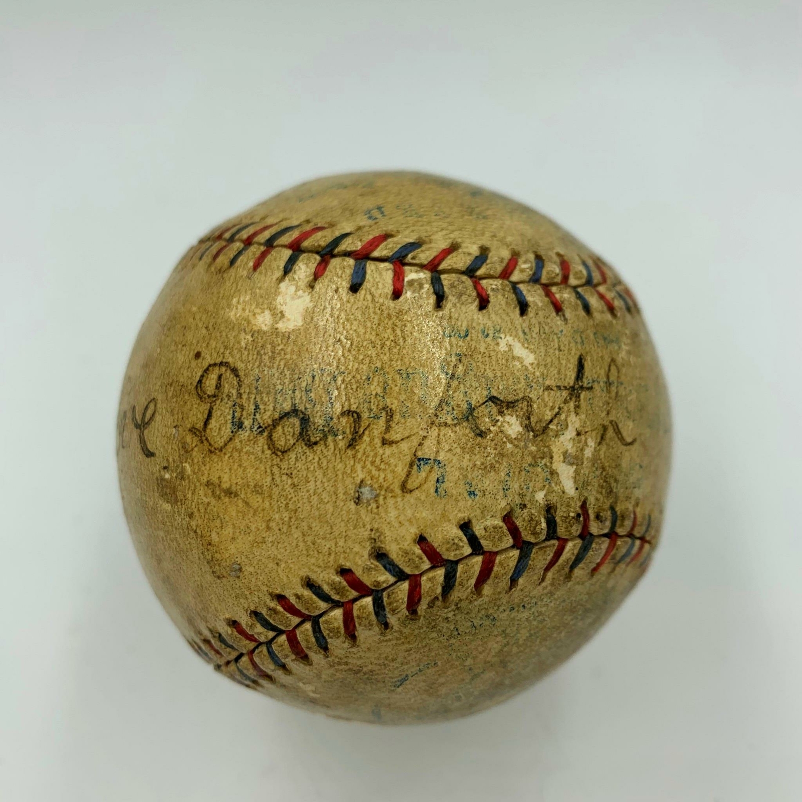 Dave Danforth Signed Heavily Inscribed 1920's Baseball 1919 Black Sox ...