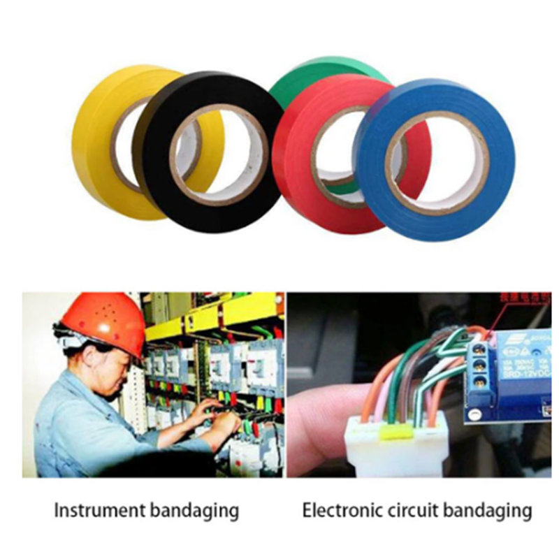 Multi Colored Electrical Tape 0.7" Wide 32 Feet 10 Meters Per roll USA ...