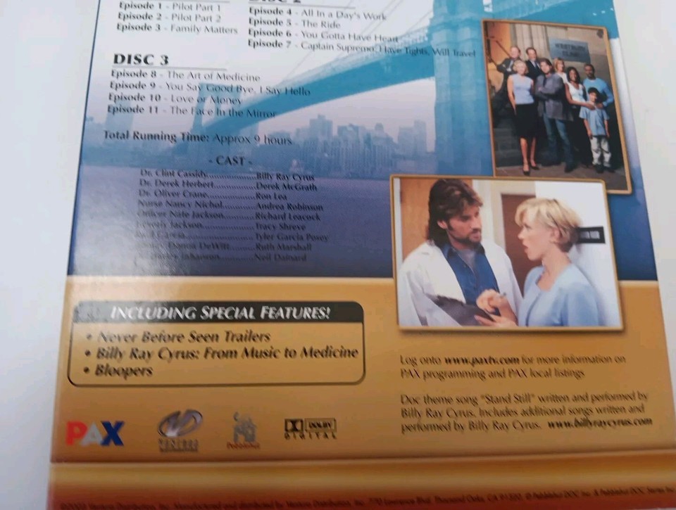 Doc Complete Season One (DVD, 2004, 3-Disc Set) Billy Ray Cyrus TV Show ...