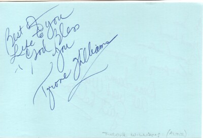 TYRONE WILLIAMS & 2 OTHERS - Signed Autograph Album Page - FILM | eBay UK