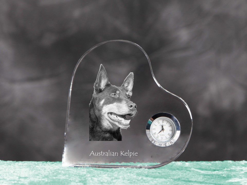 Australian Kelpie Heart-Shaped Clock With Dog Art-Dog | eBay