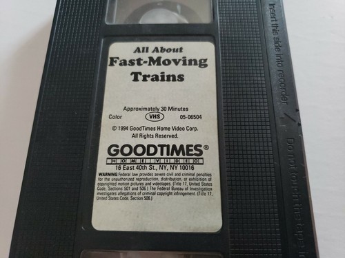 All About Fast Moving Trains VHS Goodtimes Strasburg Western Maryland ...