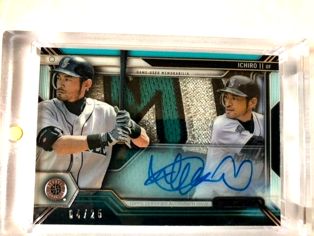 2016 Topps Strata, signature patch card, autograph Ichiro Suzuki ...