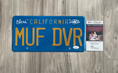 Cheech Marin Tommy Chong Signed MUF DVR Up In Air License Plate JSA COA ...