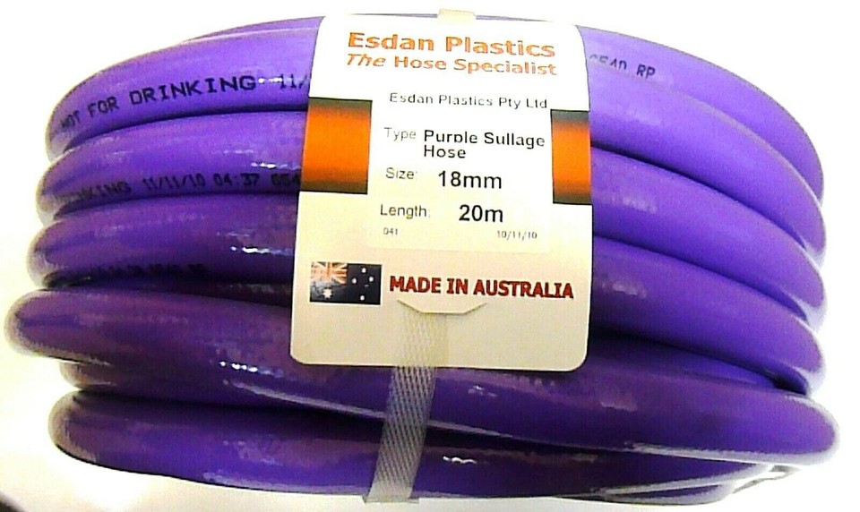 Purple recycle SULLAGE reclaim grey garden water Hose 18mm 3/4 x 20m ...