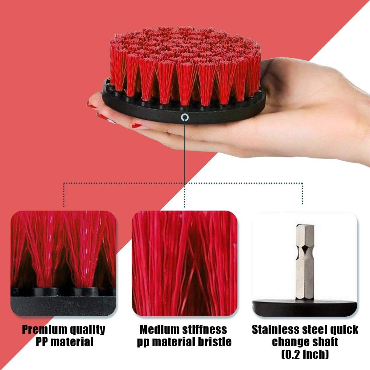 14PCS Drill Brush Attachment Set Power Scrubber Scrub Polishing Buffing ...