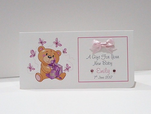 New Baby Money/Gift/Voucher Wallet Handmade Personalised | eBay UK