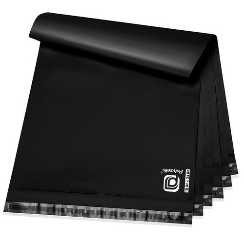 200 19x24 Poly Mailer Self Sealing Shipping Mailer Bags Black POLYSELLS ...