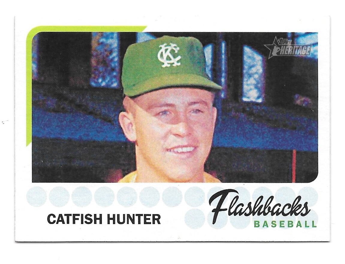 2016 Topps Heritage CATFISH HUNTER Baseball Flashbacks -OAKLAND ...