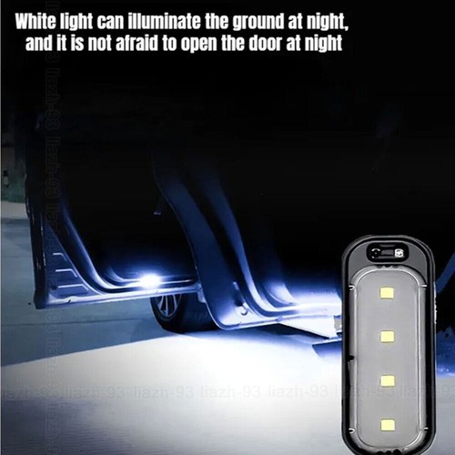 Car Door Edge Warning Light Wireless Atmosphere White LED Light Bulb ...