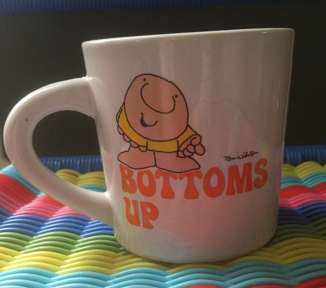 Vintage Ziggy Bottoms Up! Coffee Mug Tom Wilson 1982 Stoneware ...