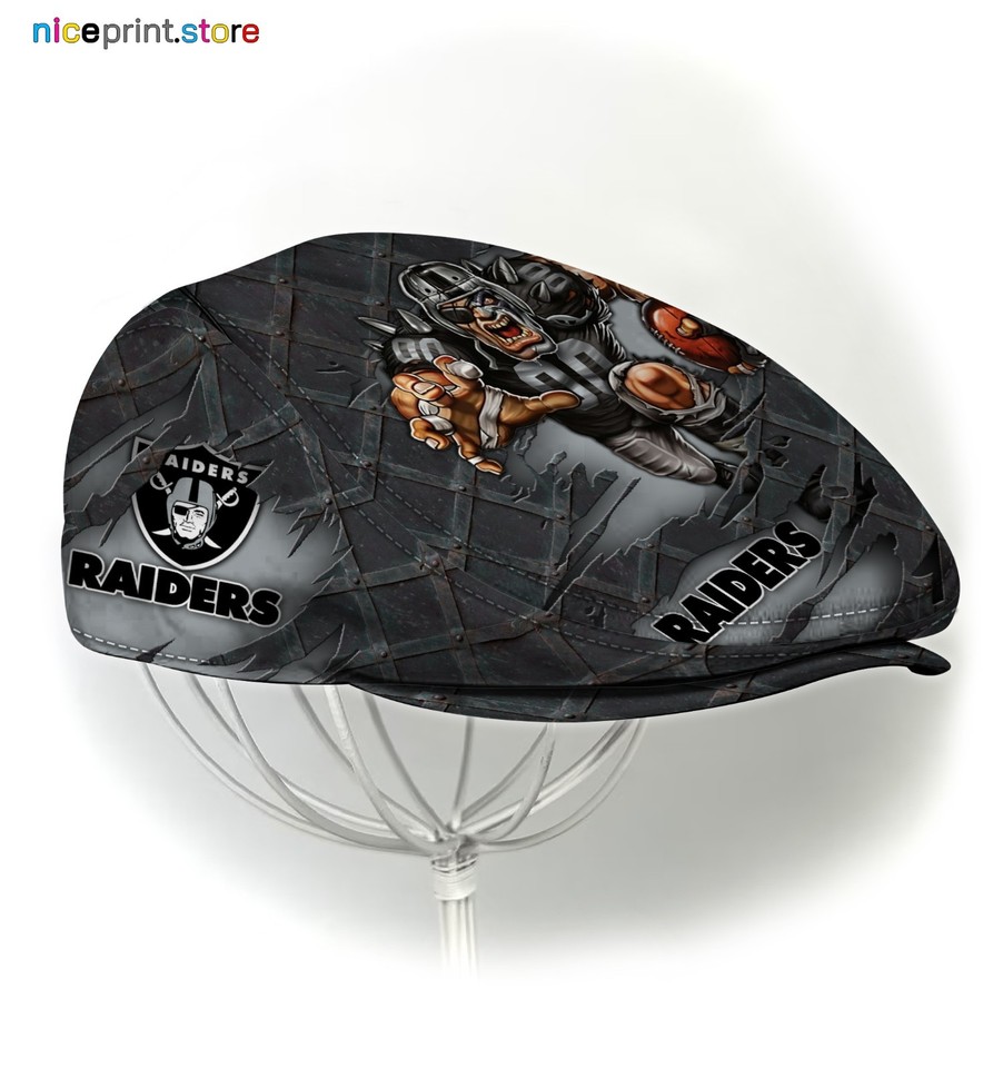 Las Vegas Team Raiders Jeff Cap Raiders Newsboy Cap NFL Golf Cap NFL ...