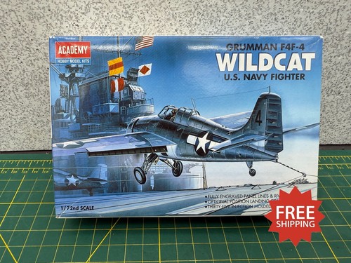 Academy Grumman F4F-4 Wildcat US Navy Fighter 1/72 Scale Plastic Model ...