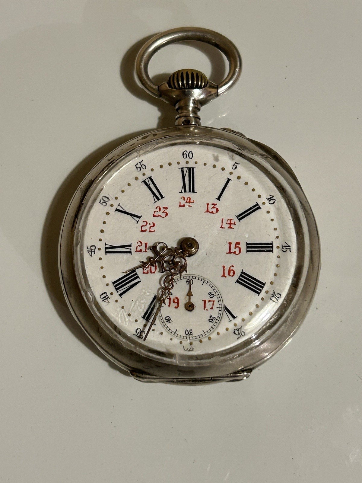 Antique Solid Silver Pocket Watch Works. - Gem