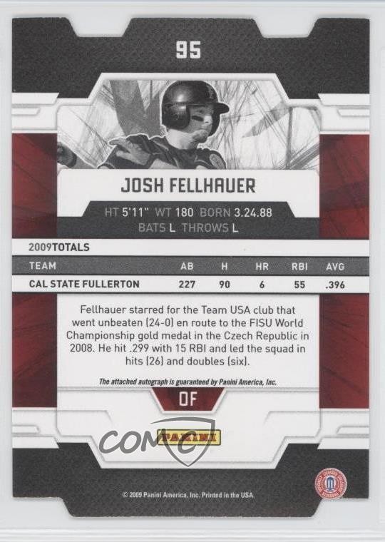 2009 Donruss Elite Extra Edition Aspirations Signatures Josh Fellhauer ...