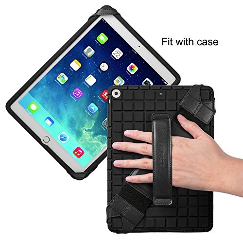 Universal Tablet Hand Holder Strap, 360 Degrees Swivel LeathJer Handle ...