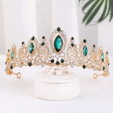 Handmade Bridal Blue Rhinestone Crystal Prom Wedding Floral Tiara 8797 ...