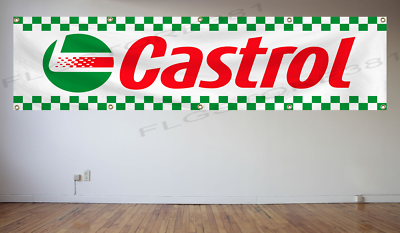 Castrol Racing Banner Flag 2x8Ft Auto Part Oil Racing Car Flag Wall ...