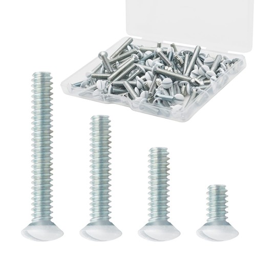 100 Pcs 6-32 Thread Wall Plate Screws Electrical Outlet Cover Screws ...