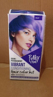 Punky Colour Violet Semi-Permanent Vibrant Conditioning Hair Color Kit ...