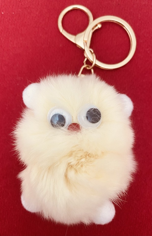 Cute Fur owl Small Keychain, Bag Pendant, School Bag, Cute Hanging ...