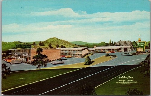 Marion, Virginia Postcard HOLIDAY INN MOTEL Roadside Architect's ...