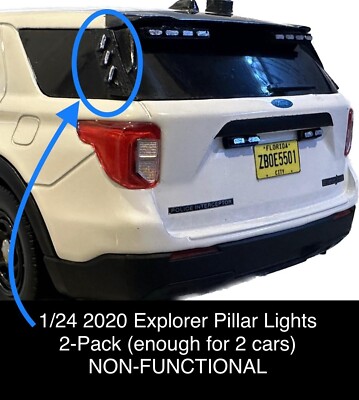 1/24 2020 MOTORMAX EXPLORER REAR PILLAR LIGHTS POLICE CUSTOM DIORAMA 2 ...