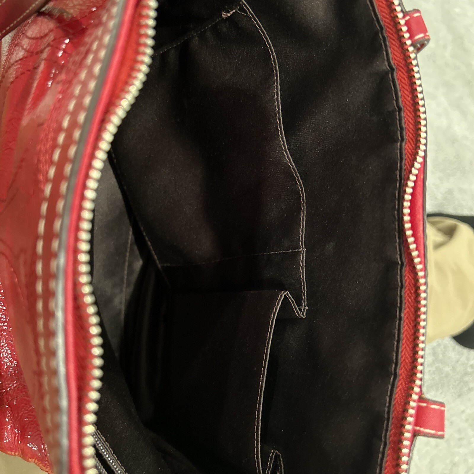 COACH STITCH SIGNATURE STRIPE LEATHER TOTE F15142 - Gem