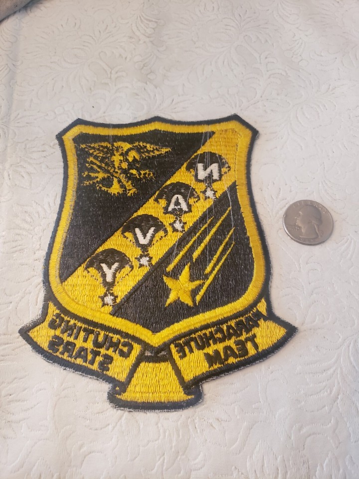 VINTAGE Large US Navy SEAL CHUTING STARS PARACHUTE TEAM 1970s MINT. | eBay