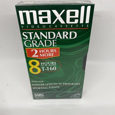 NEW Maxell Standard Grade VHS Video Cassette Blank Tapes T-160 in EP ...