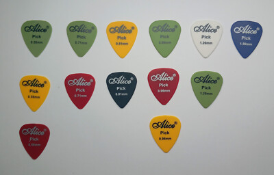 Alice Gitarre Guitar Plektrum Plektron Plektren Pleks .58 .71 .81 .96 1 ...