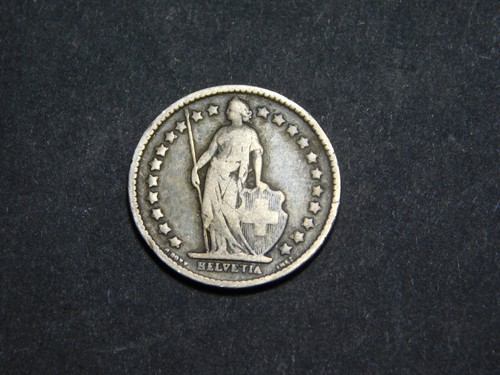 VINTAGE 1907 B SWITZERLAND HELVETIA 1/2 FRANC SILVER COIN | eBay