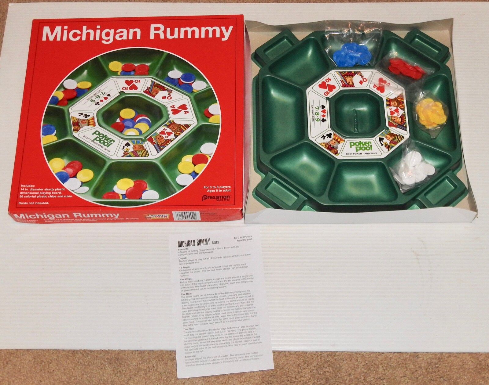 2016 Pressman Michigan Rummy Game New - Unplayed - Sealed Chips | eBay