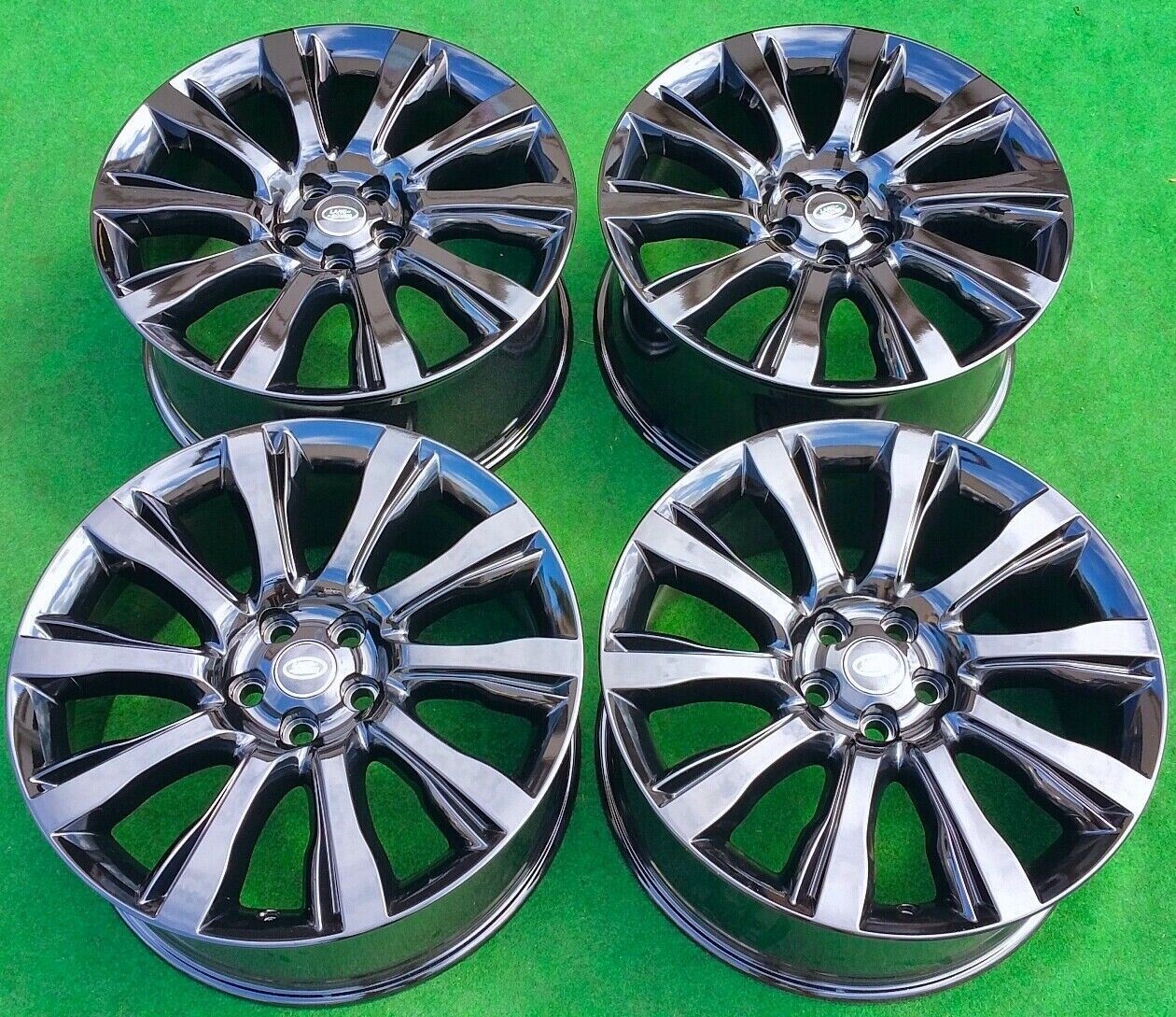 Factory Range Rover Black Wheels Set 4 Genuine Original OEM Perfect 21 ...