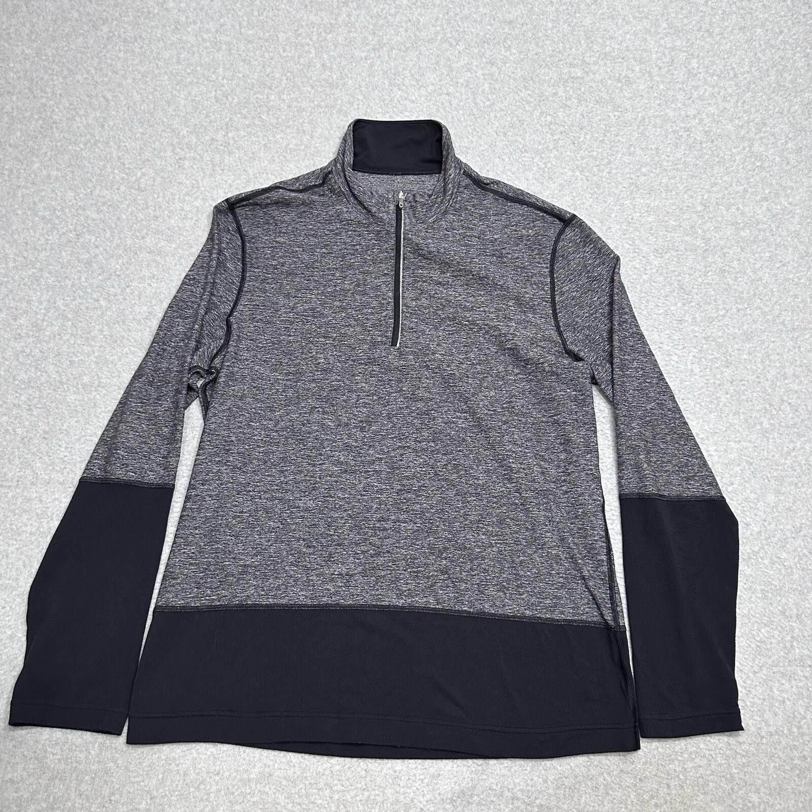 Lululemon Men's Heather BlackSpeed 1/2 Zip Pullover S… - Gem