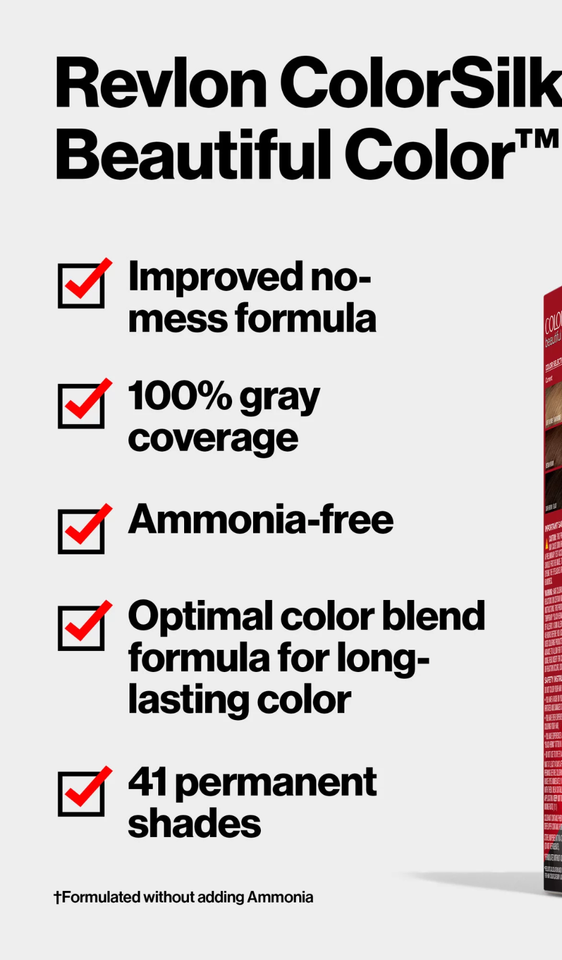 Revlon ColorSilk Beautiful Color ~ 55 Light Reddish Brown ~ Permanent ...