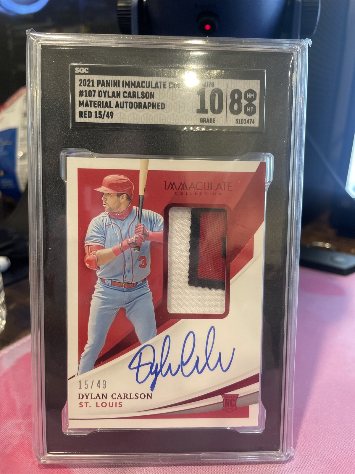 2021 Panini Immaculate Collection #107 Dylan Carlson Material ...