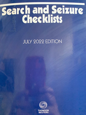 2022 2023 Search and Seizure Checklists 9798350292329 THOMSON REUTERS ...