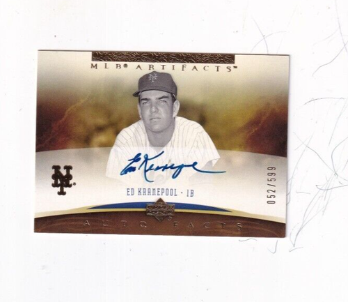 2005 ED KRANEPOOL UPPER DECK MLB AUTOFACTS AUTOGRAPH 052/599 1969 NEW ...