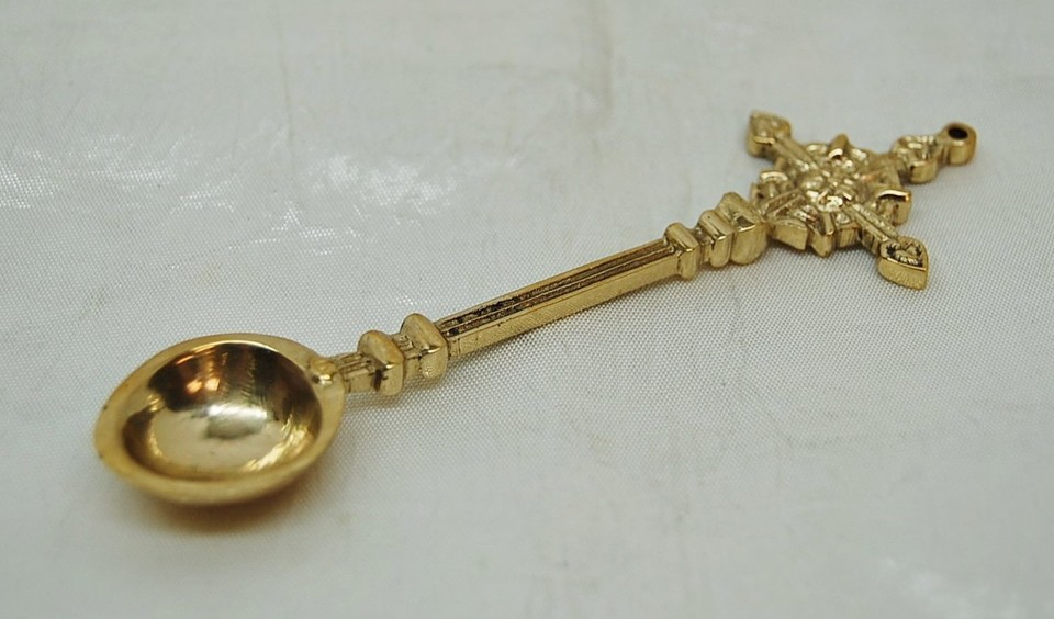 New SMALL BRASS INCENSE SPOON FOR YOUR BOAT AND CENSER / COMMUNION ...
