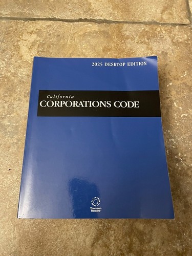 California Corporation code 2025 desktop edition. Thomson reuters | eBay