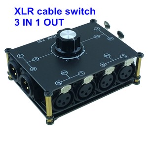 XLR Balanced Cable Switch Signal Sources selector 3 in 1 Out Audio ...