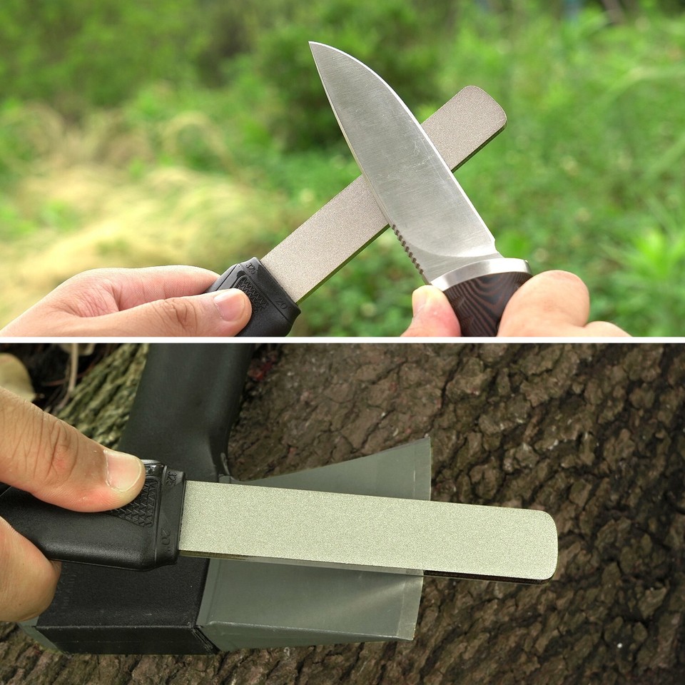Dual-Grit Diamond Sharpening Stone File Tool Sharpener for Knife Axe ...