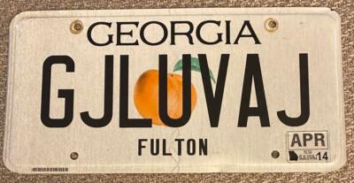 Georgia VANITY License Plate GJLUVAJ | eBay