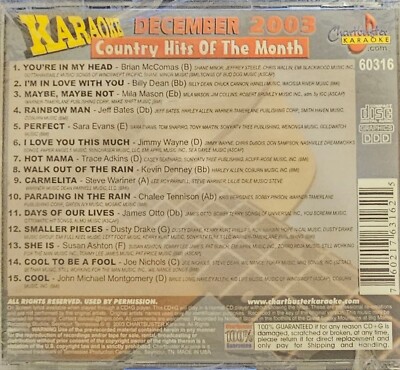 2003 DEC 60316 COUNTRY CHARTBUSTER KARAOKE CDG | eBay