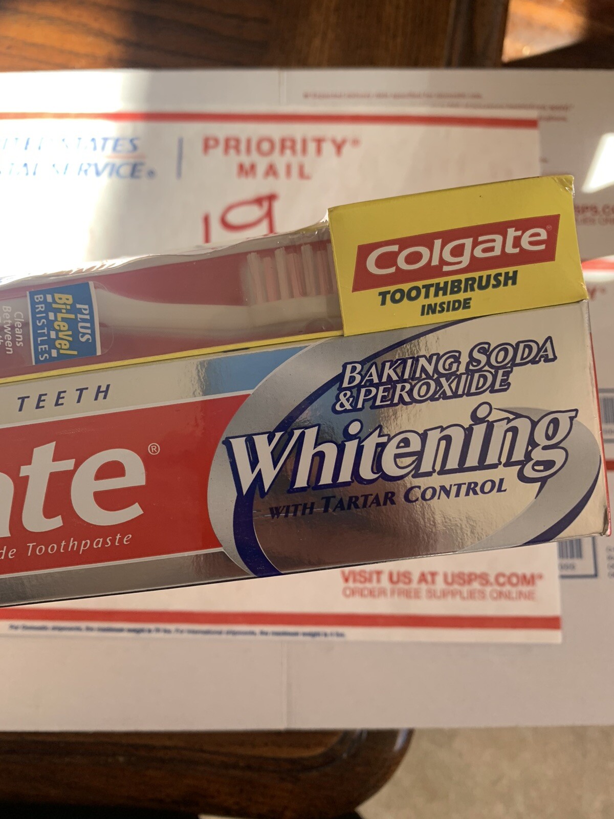 Vtg Colgate Toothpaste 8.2 oz + Bonus Colgate Total Toothbrush ...