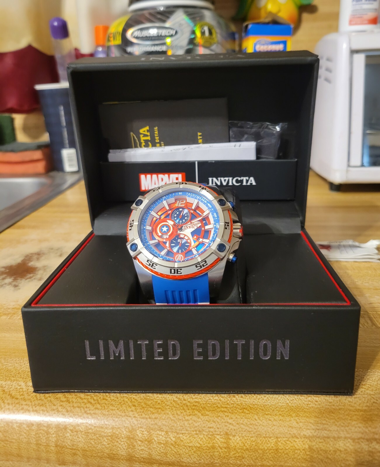 Invicta Marvel Captain America Mens 52mm Limited Edition Chronograph ...